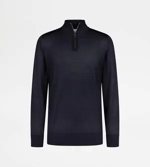 TOD'S Half-neck Wool Pullover - Blue