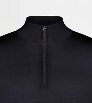 TOD'S Half-neck Wool Pullover - Blue