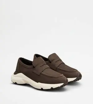 TOD'S Sporty Loafers In Nubuck With Shearling Lining