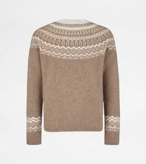 TOD'S Wool And Cashmere Pullover - Brown