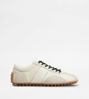 TOD'S T-marathon Sneakers In Suede And Technical Fabric - Grey,white
