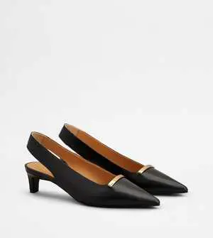 TOD'S Slingback Leather Pumps