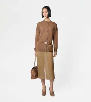 TOD'S Cardigan In Merino Wool With T-stitching