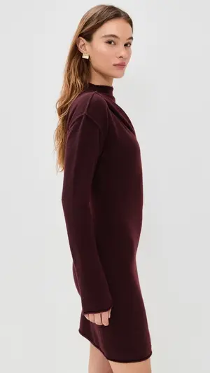 Helmut Lang Slouchy Plush Mini Dress