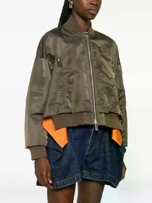 Sacai Zip-up Bomber Jacket - Green