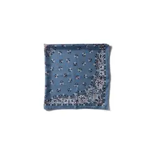 Miu Miu Printed Silk Scarf - Aviator Blue