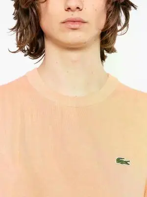 Lacoste Logo-patched Crew-neck Sweater - Orange