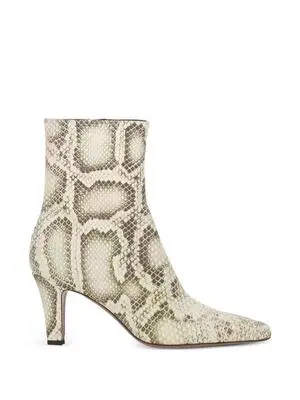 Paris Texas Snakeskin Pointed Toe Boots