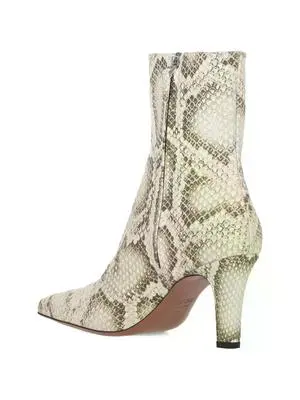 Paris Texas Snakeskin Pointed Toe Boots