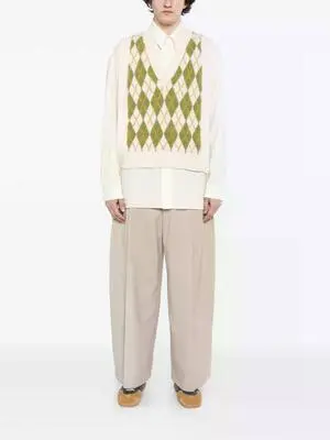 SONGZIO Level-volume Wide-leg Trousers - Neutrals