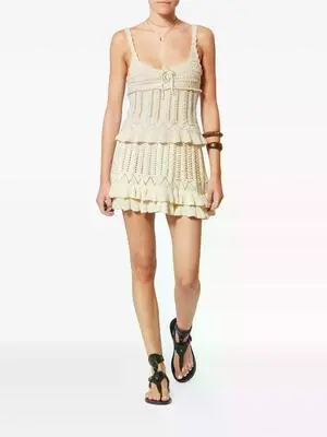 MARANT ETOILE Neves Ribbon Crochet Tank Top - Neutrals