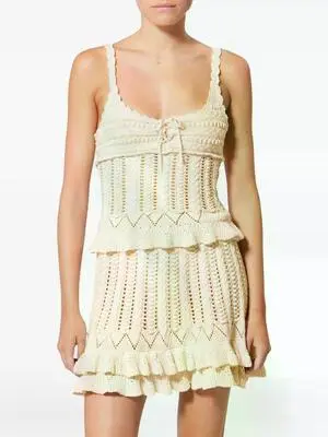 MARANT ETOILE Neves Ribbon Crochet Tank Top - Neutrals