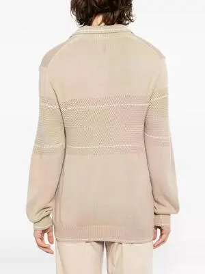 Canali Jacquard V-neck Sweater