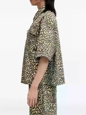 Rhude Flap-pocket Animal-print Shirt