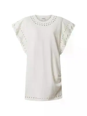 MARANT ETOILE Orlane Eyelet Sleeve Mini Dress - White