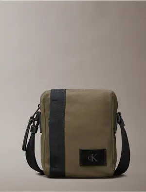 Calvin Klein Canvas Reporter Crossbody Bag - Deep Olive