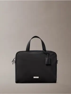Calvin Klein Matte Nylon Commuter Bag - Black