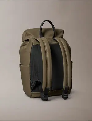 Calvin Klein Canvas Backpack - Deep Olive