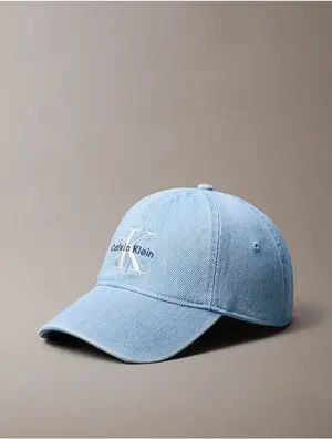 Calvin Klein Denim Cap With Embroidered Logo - Vintage Denim