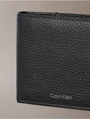 Calvin Klein Foil Embossed Logo Slim Trifold Wallet + Card Case