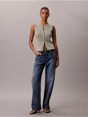 Calvin Klein Ribbed Tank Top - Shadow