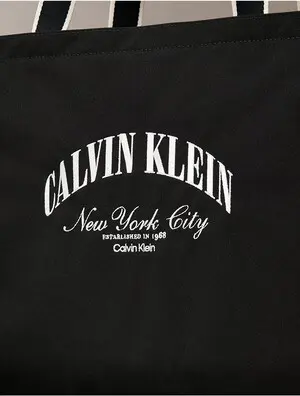 Calvin Klein Heritage Nyc Logo Graphic Tote Bag