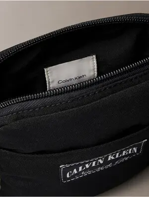 Calvin Klein Heritage Crest Graphic Reporter Bag - Black