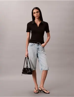 Calvin Klein Smooth Cotton Rib Polo T-shirt