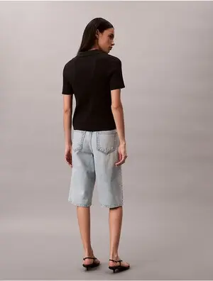 Calvin Klein Smooth Cotton Rib Polo T-shirt