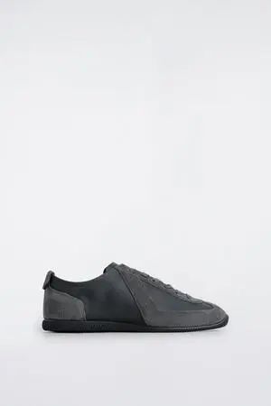 Cos Nubuck And Suede Sneakers - Gray