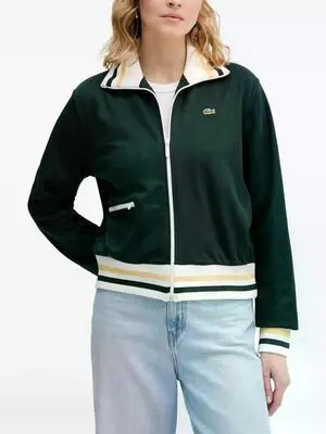 Lacoste Striped Zip-up Sweater