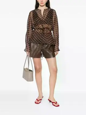 P.a.r.o.s.h Polka-dot Blouse - Brown