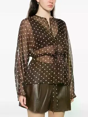 P.a.r.o.s.h Polka-dot Blouse - Brown