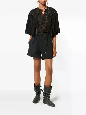 MARANT ETOILE Veenia Dotted Ruffled Blouse