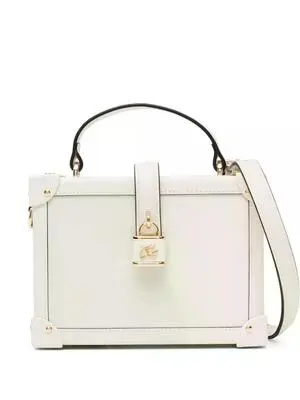Karl Lagerfeld Autograph Padlock Mini Bag - White