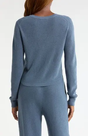 Lunya Silkthermal Knit Crewneck Top - Harbor Indigo