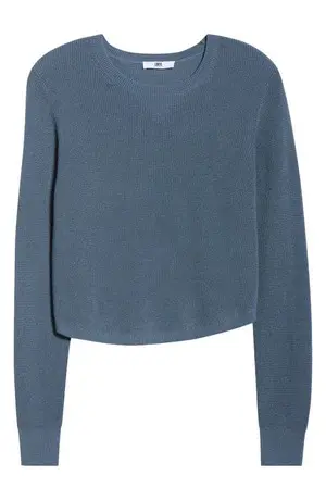 Lunya Silkthermal Knit Crewneck Top - Harbor Indigo