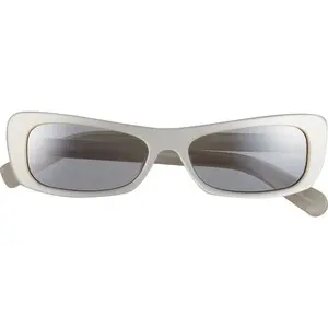 Jacquemus The Capri Rectangular Sunglasses - Metallic Pearl/silver/grey