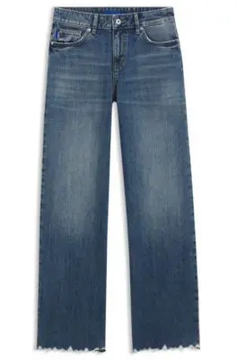 Hugo Loose-fit Jeans In Rigid Denim