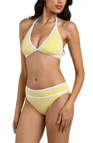 La Blanca Banded Halter Bikini Top