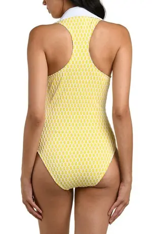 La Blanca Prep V-neck One-piece Swimsuit
