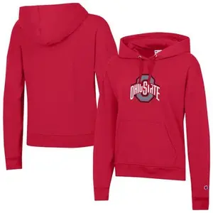 Champion Ohio State Buckeyes Powerblend Fleece Pullover Hoodie - Scarlet