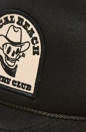 LOCAL BEACH Country Club Trucker Hat - Black