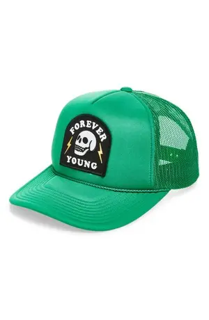 LOCAL BEACH Forever Young Patch Trucker Hat Kelly