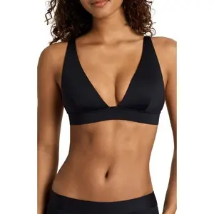 Ralph Lauren Banded Tall Bikini Top - Black