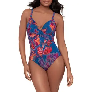 MIRACLESUIT® Captivate Underwire One-piece Swimsuit - Blue Multi