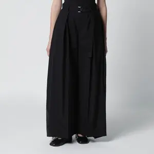 Sacai Wide Leg Wool Blend Trousers