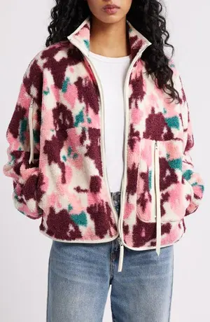 UGG Splatter Print Fleece Jacket - Abstract Multi