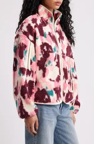 UGG Splatter Print Fleece Jacket - Abstract Multi