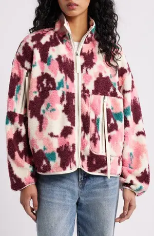 UGG Splatter Print Fleece Jacket - Abstract Multi